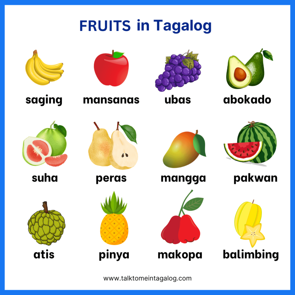 Names of Fruits in Tagalog | Basic Filipino Language Lessons