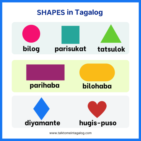 Shapes in Tagalog | Filipino Language Lessons for Beginners