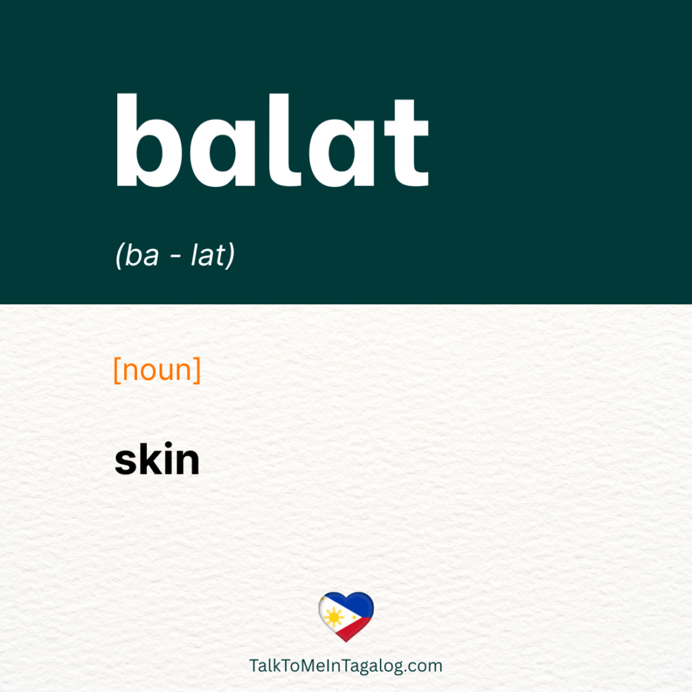 BALAT-SIBUYAS Tagalog Idiom Meaning and Examples | Talk to Me in Tagalog