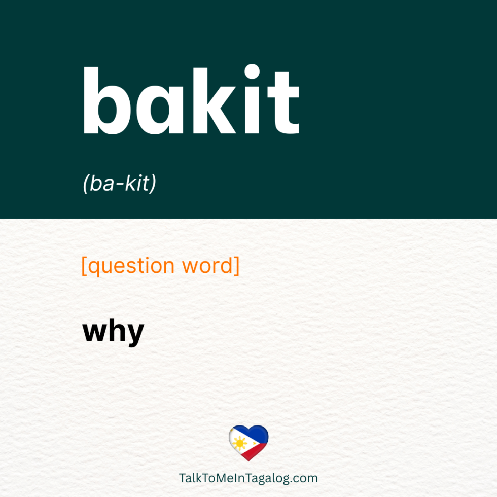 How to Say WHY in Tagalog with Examples | BAKIT in English